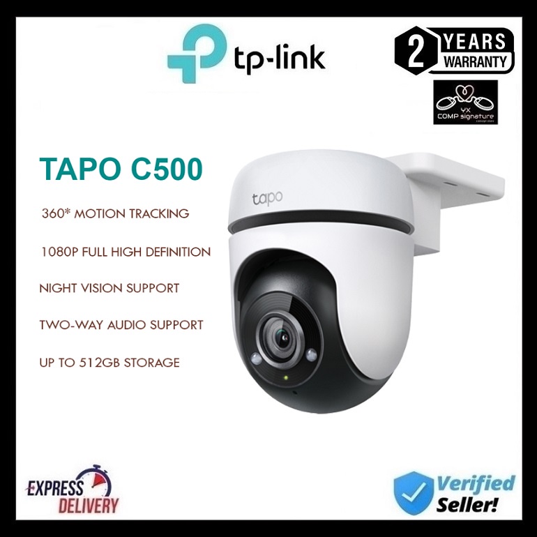 TP-LINK TAPO C500 OUTDOOR / INDOOR PAN TILT 360 SMART WIRELESS WIFI IP CAMERA [ SURVEILANCE CCTV ...
