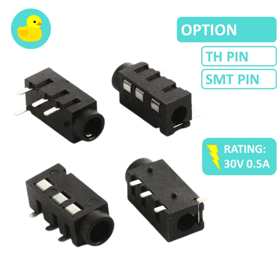 PJ320 3.5mm Audio Jack Female Connector SMT / Thru Hole Pin | Shopee ...