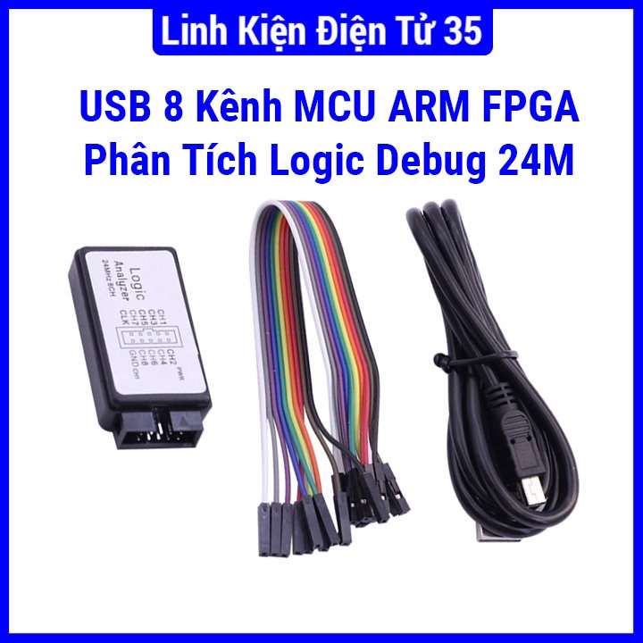 8-channel USB MCU ARM FPGA, Debug 24M logic analysis module, used to display wave formats of ...