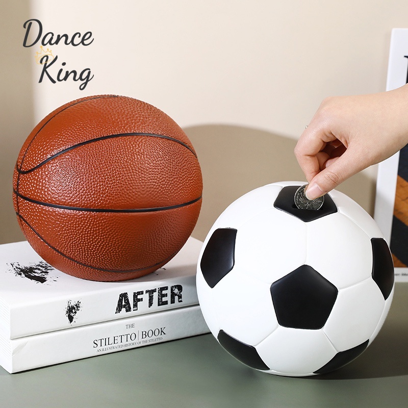 Basketball Football Piggy Bank Vinyl Children's Cartoon Piggy Bank Coin ...