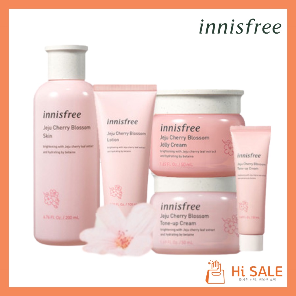 INNISFREE Jeju Cherry Blossom Skin / Lotion / Blossom Tone-up Cream ...