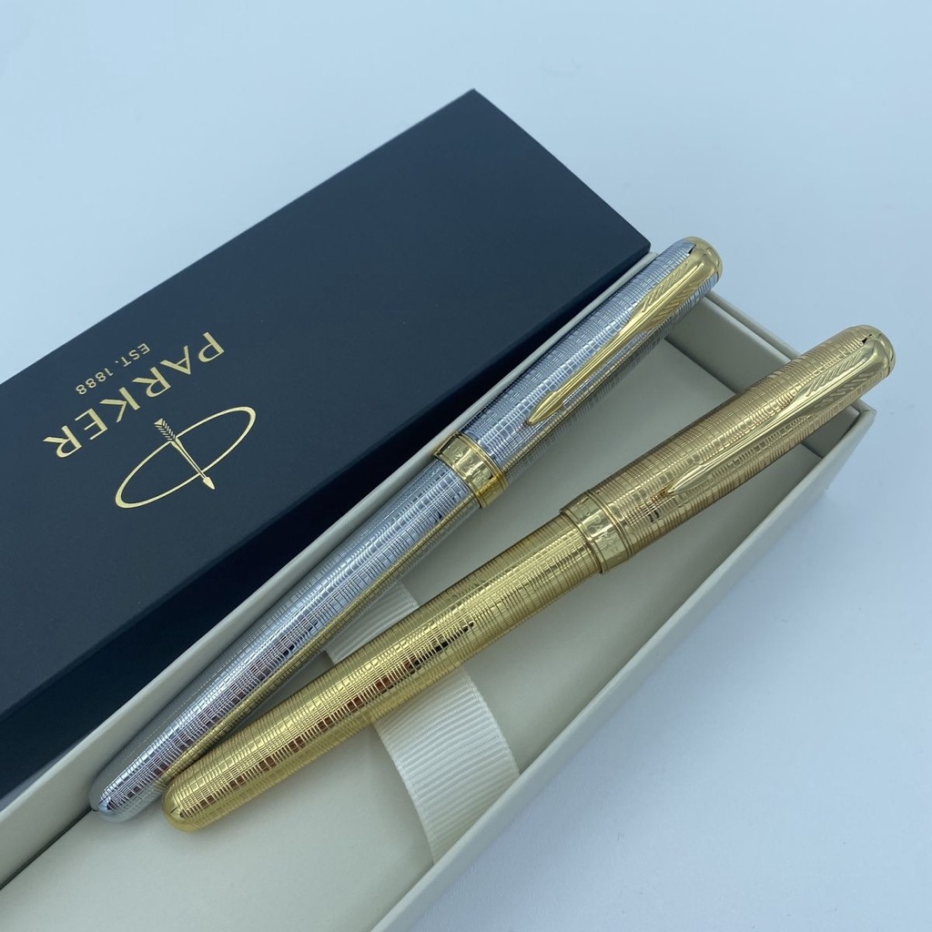Parker Fountain Pen Dropper Checkered 23K Gold-Plated Nib Office ...