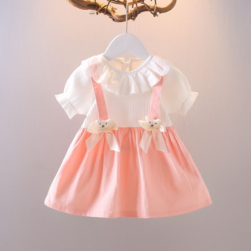 Baby Girl Clothes Set Sweet Bow Summer Birthday Party Dress For Girls ...