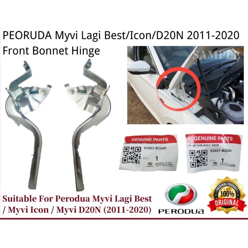 ORIGINAL PERODUA MYVI LAGI BEST / MYVI ICON 2011-2016 FRONT BONNET ...