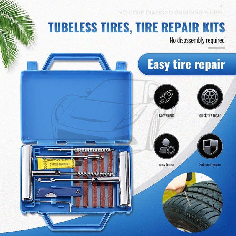 [22PCS] Automotive Tire Repair Tool Kit Automobile Car Tire Tyre Motorcycle Tire Puncture Repair ...