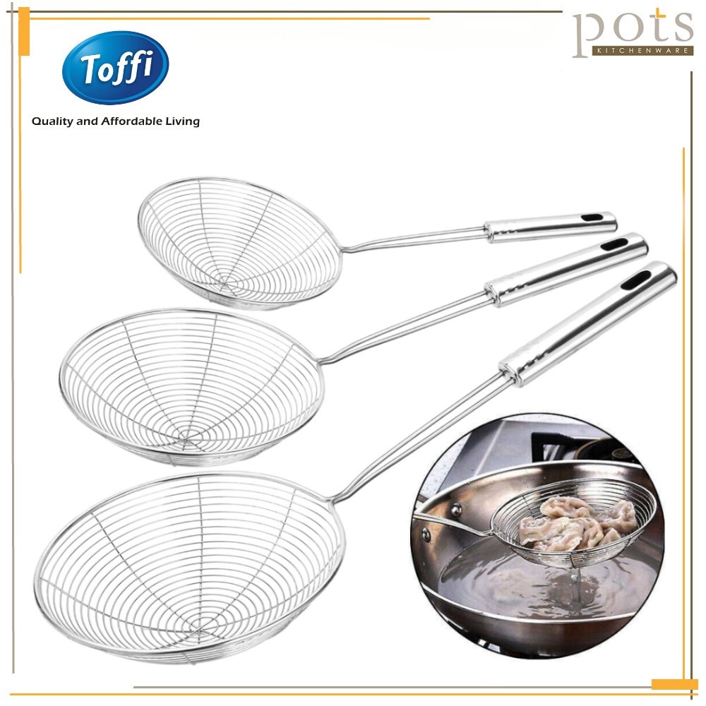 Toffi Stainless Steel Deep Fry Strainer Oil Spider Skimmer Sudip ...