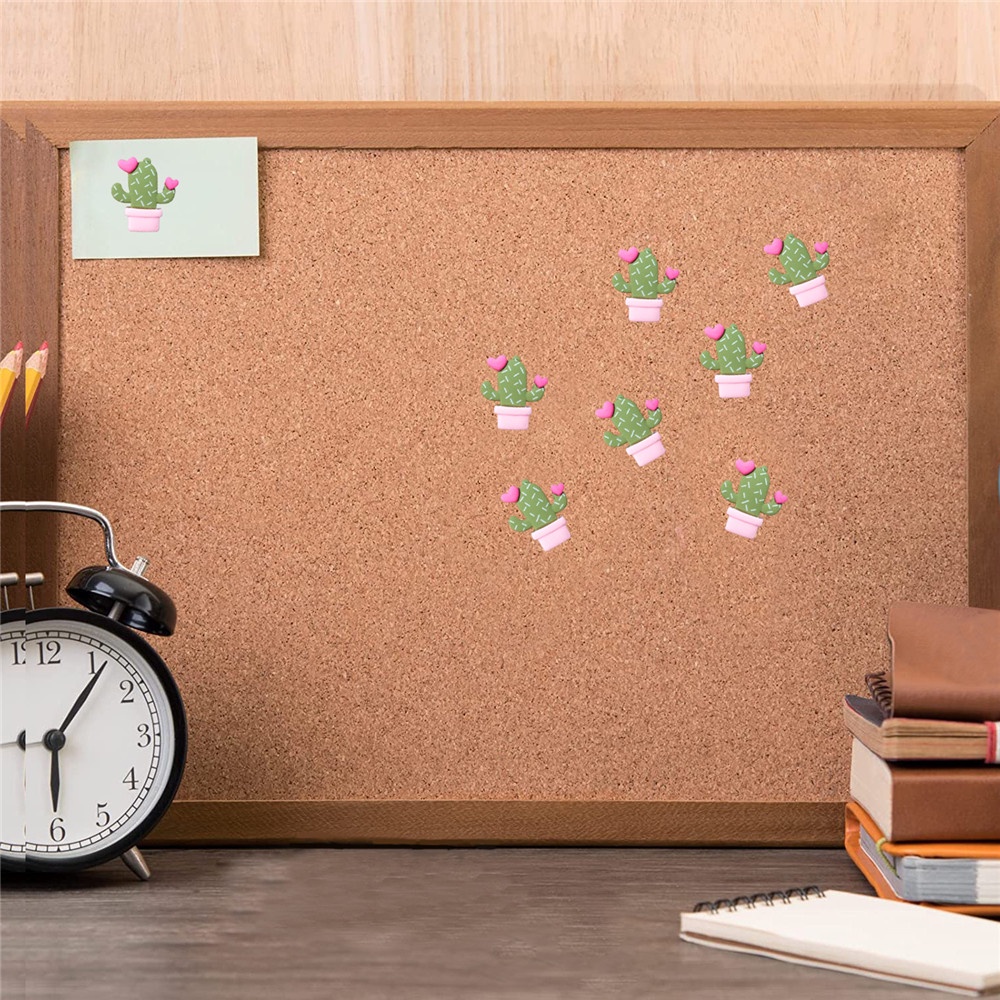15pcs Cute Cactus Heart Push Pins Thumbtack Board Pins Drawing Photo ...