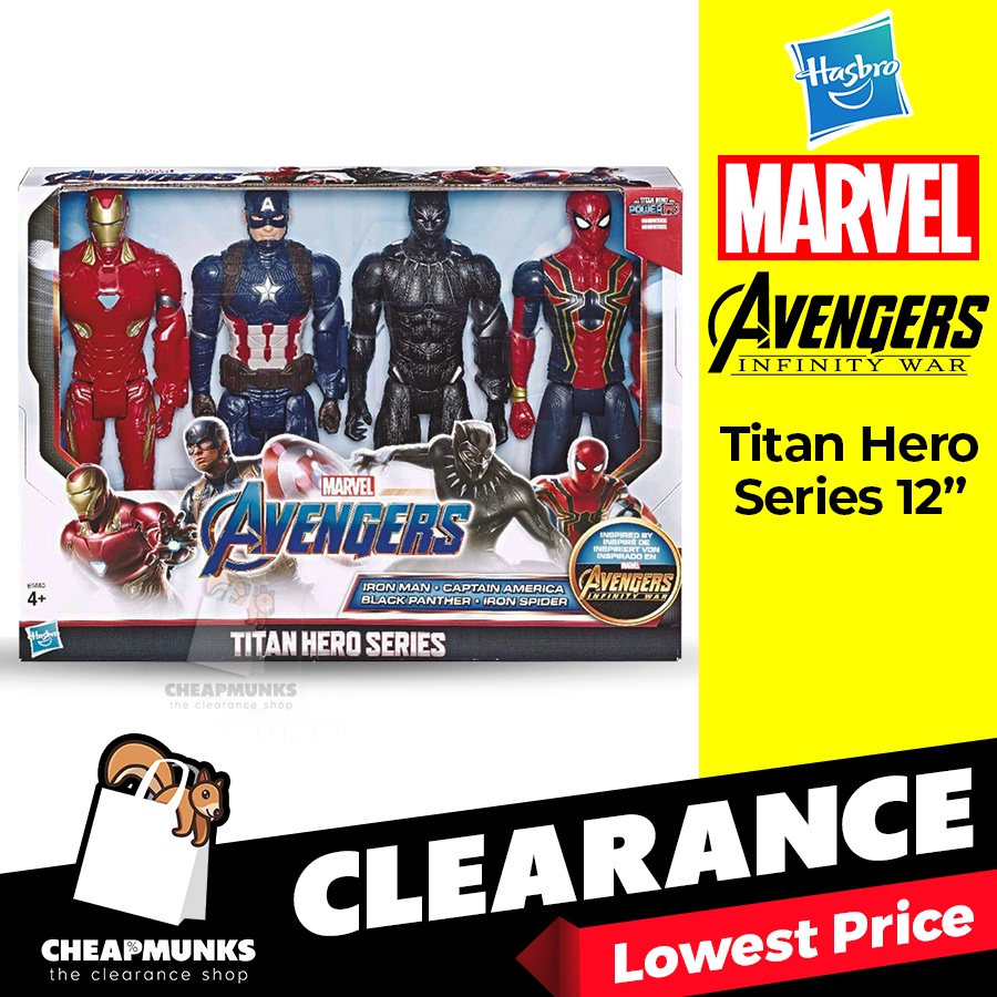 Marvel Avengers Endgame Titan Hero Series Action Figure 4 Pack Hasbro ...