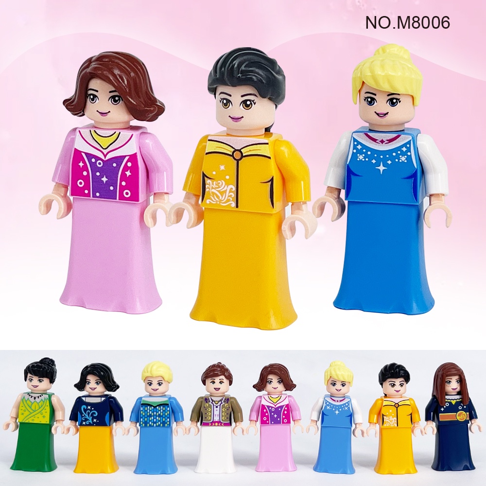 8pcs/set Princess Snow White Building Blocks Assembled Toys Minifigure ...