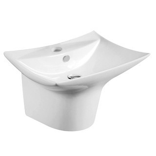 Zella LHPB703 White Ceramic Bathroom/ Toilet Rectangle Shape Wall Hung ...