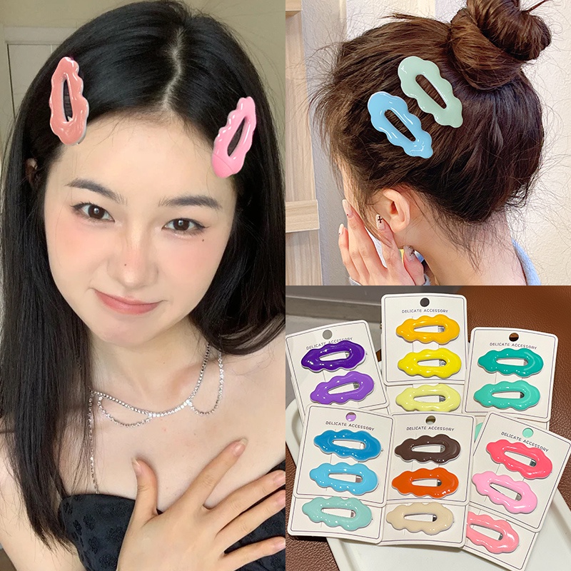 Candy Color Cloud Hairpin Fashion New Rabbit Metal Hairpin Set | Shopee ...