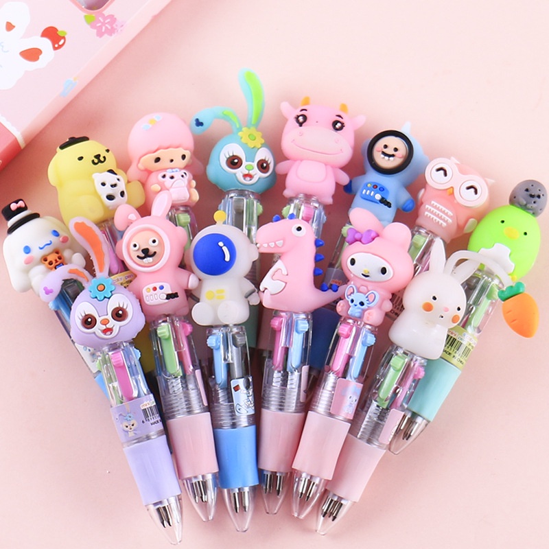 1pcs Cute Sanliou Four Color Pen Cartoon Pen Mini Student Stationery ...