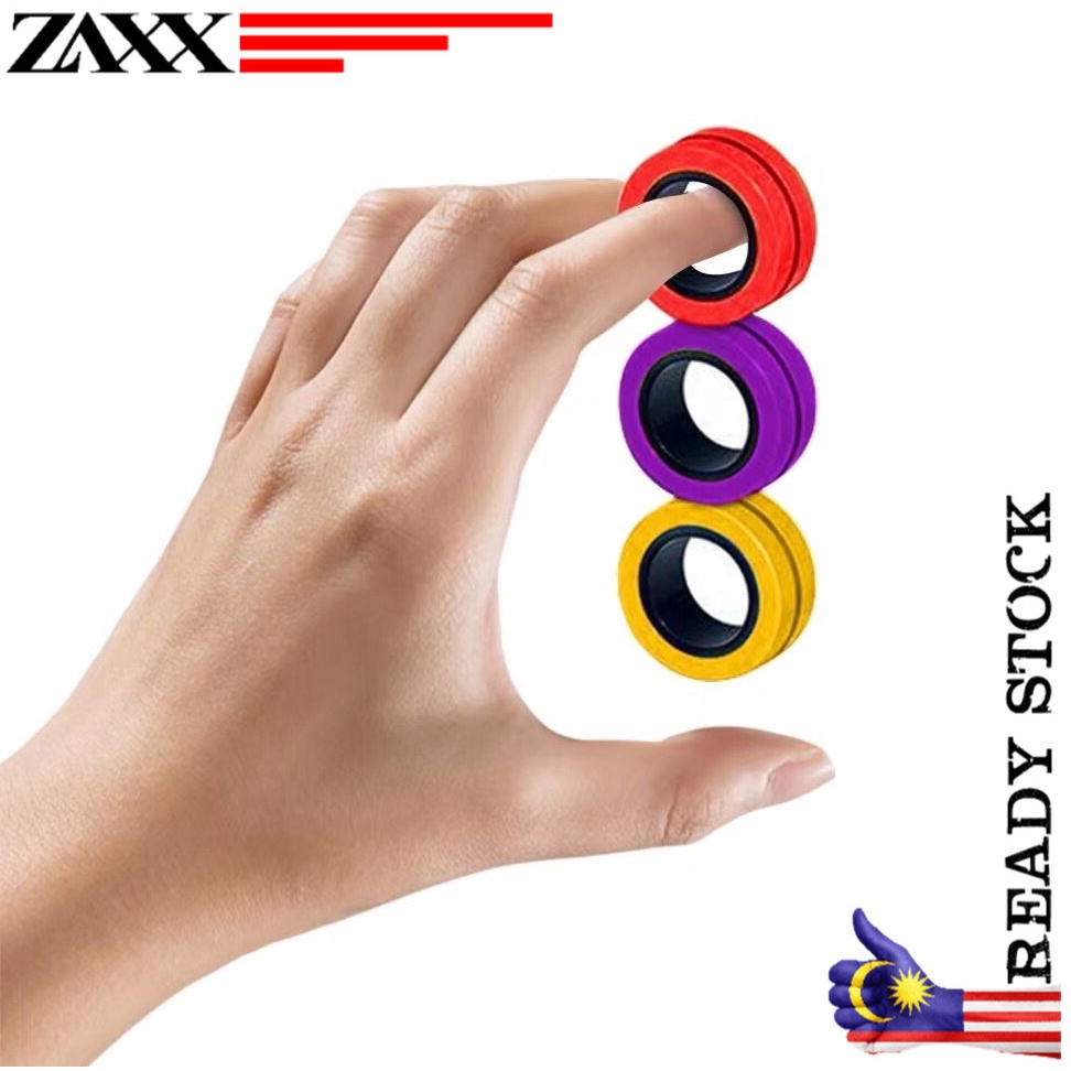 Fidget Magnetic Rings Anti-stress Finger Fidget Toys Rotating Magnetic ...