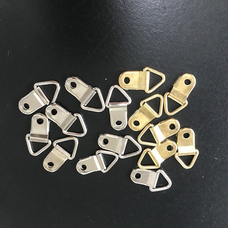 100 Pack Small Triangle Ring Steel Picture Hangers with Screws Picture ...