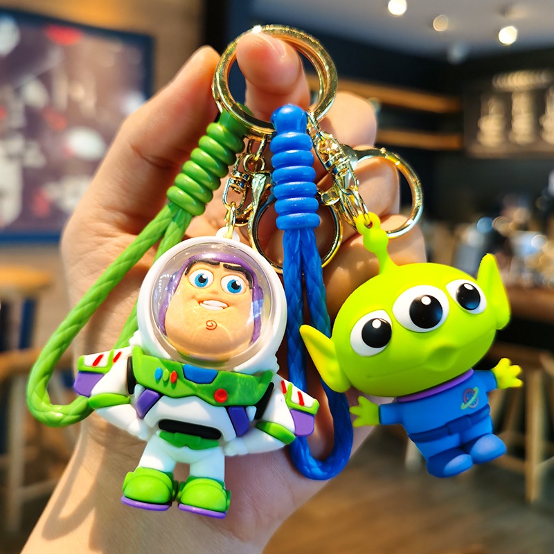 New Trendy Toy Story Keychain Braided Three-Eyed Monster Buzz Lightyear ...