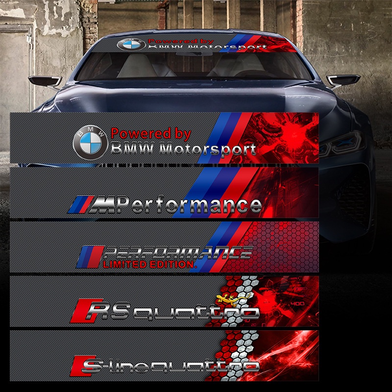1 Piece Universal Accessories Car Front Windshield Sticker and rear ...