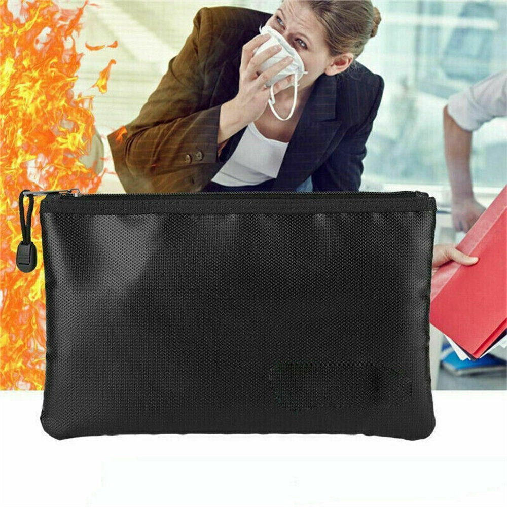 Fireproof Waterproof Document Bag File Money Safe Box Secret File ...