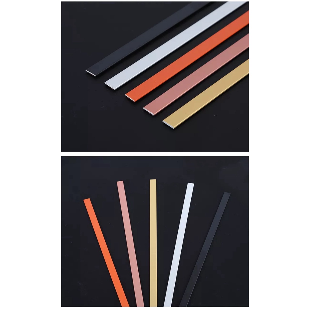 5 Meter Matte Color Plastic Lines Flat Decorative Lines Sticker Silver ...