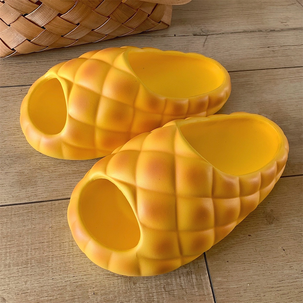 Thick-Soled Cute Home Fashion Fun Bread Sandals Slippers Stepping On ...