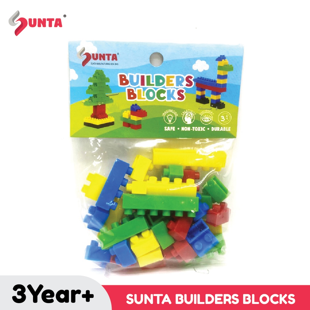 SUNTA Non-Toxic Builder Blocks for Children Early Learning Educational ...