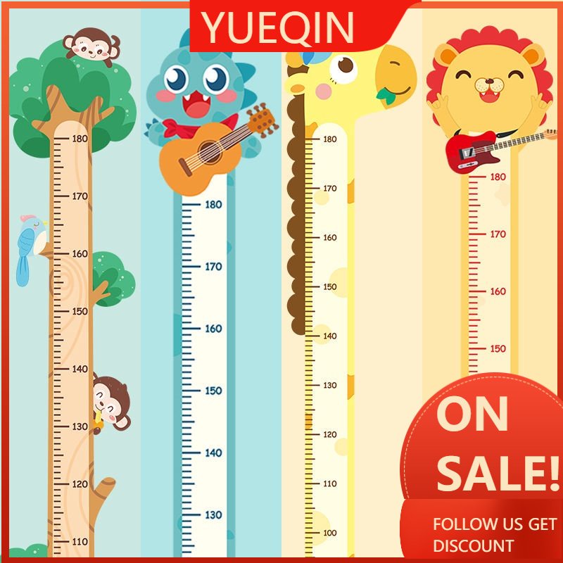 Cartoon Animal Children's Baby Measuring Height Sticker PVC Waterproof ...