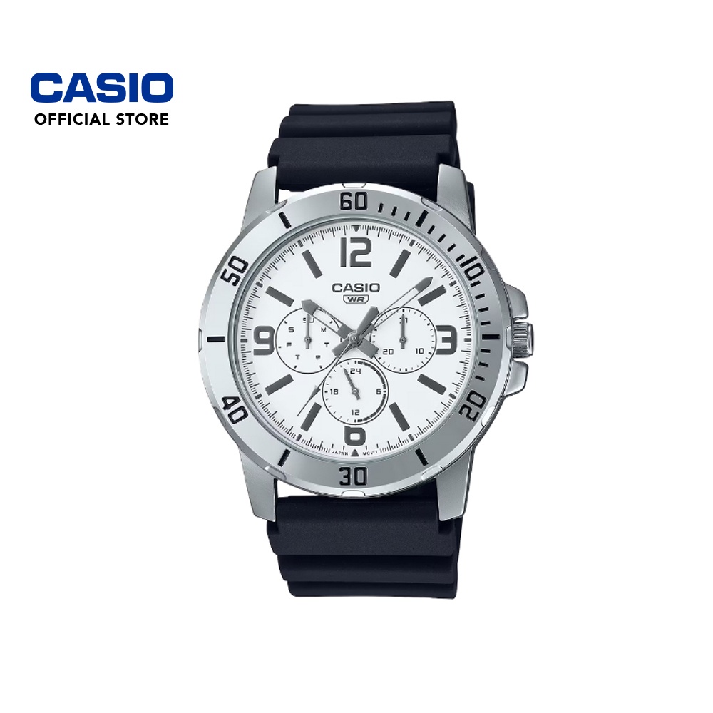 Casio General MTP-VD300-7B Black Resin Band Men Watch | Shopee Malaysia