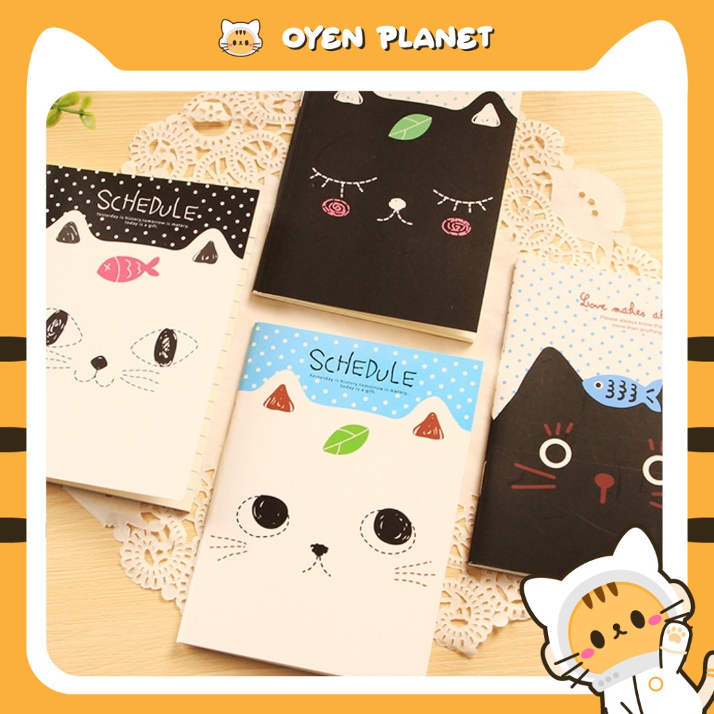OYEN PLANET Small Kitty Notebook Buku Nota Comel Journal Cute Drawing ...