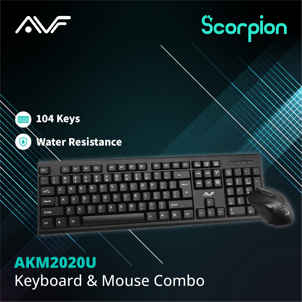 AVF AKM2020U Wired Keyboard & Mouse Combo | Shopee Malaysia