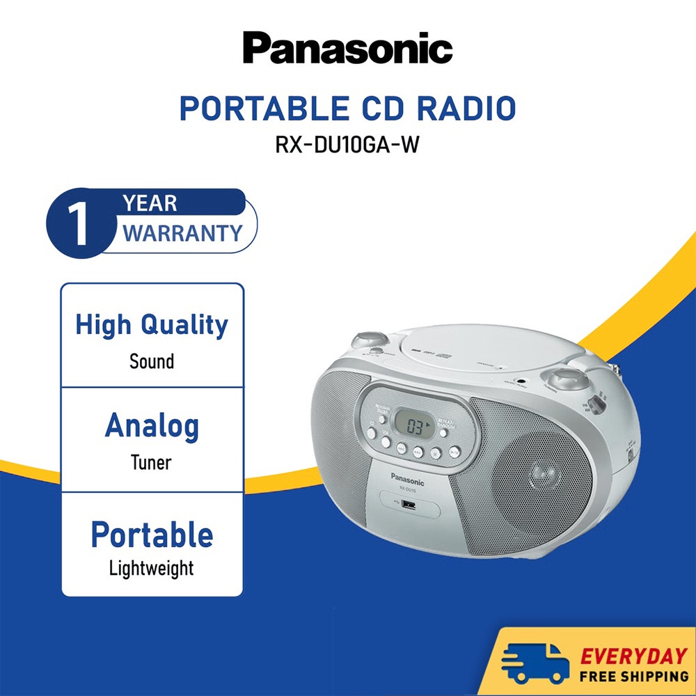 Panasonic Rx-Du10 Radio Cd Player Boombox Cd-R/Rw Mp3 Usb Analog Fm Am ...