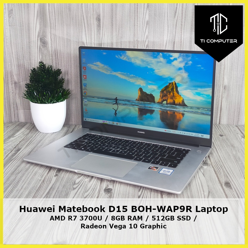 Huawei Matebook D15 BOH-WAP9R AMD R7 3700U 8GB RAM 512GB SSD Radeon ...