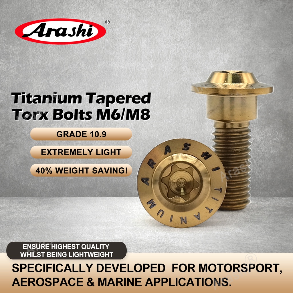 Arashi M6 / M8 Titanium Mounting Bolt Motorcycle Brake Disc Rotor Disk ...