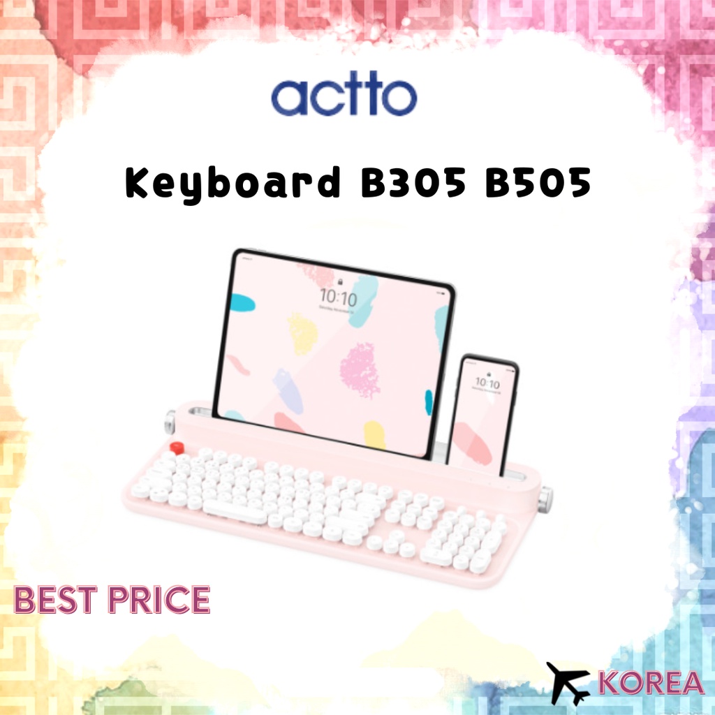 [ACTTO] B505 B305 New Design Retro Bluetooth Multipairing Mini Keyboard ...