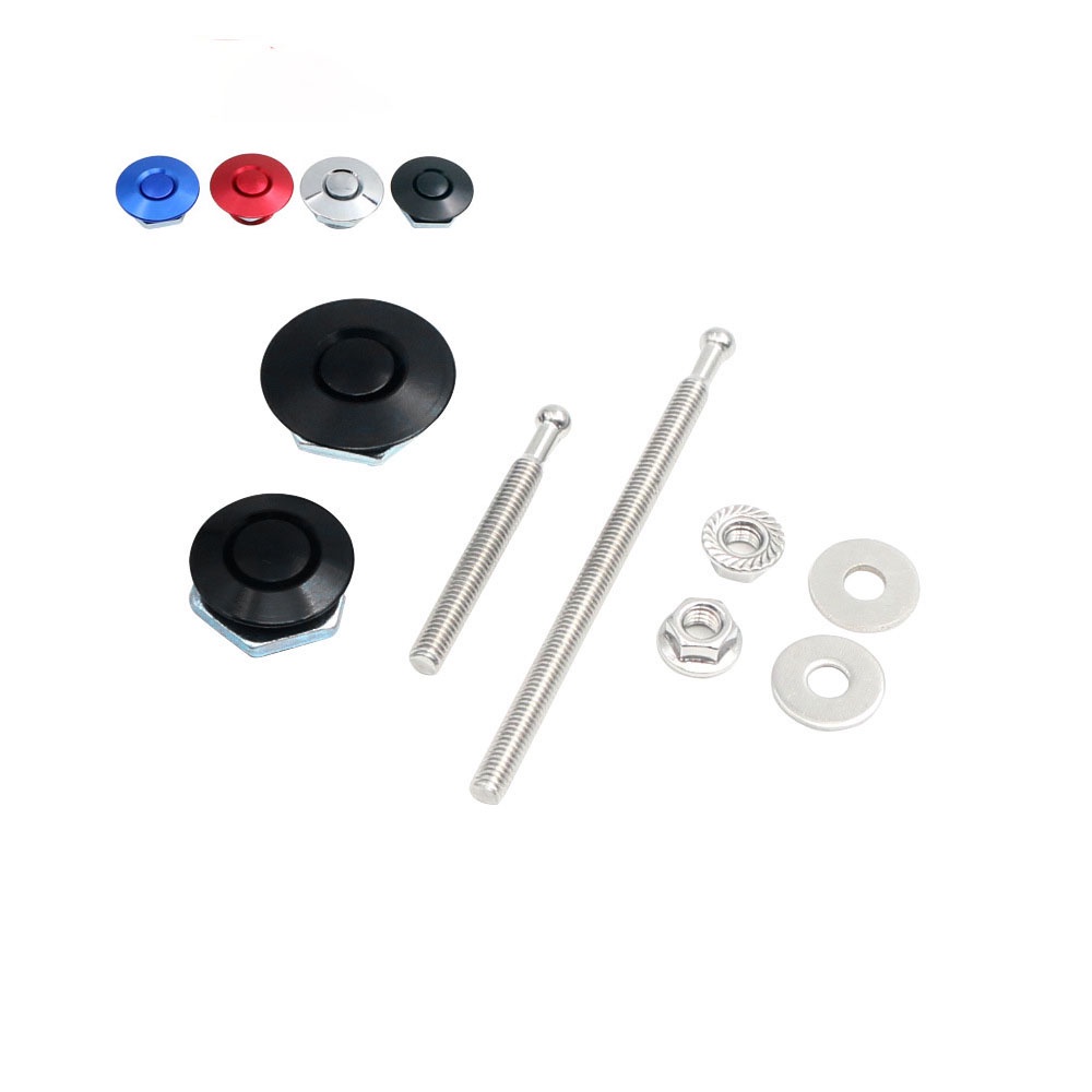 1PC Universal JDM Push Button Billet Hood Pins Lock Clip Quick Release ...