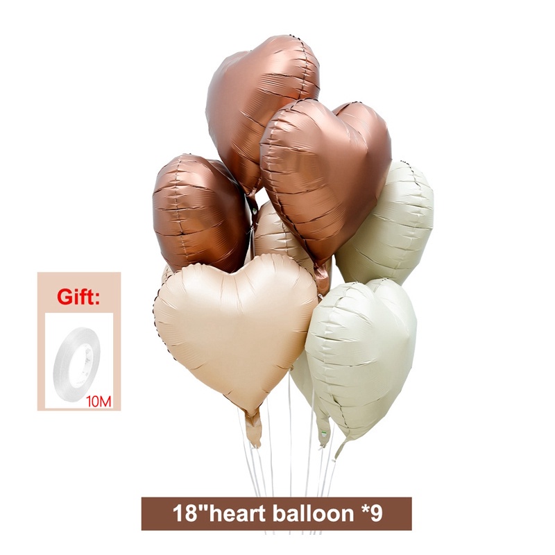 GeeParty 10 Pcs 32 Inch Caramel Color Number Balloon Set Foil Balloon ...