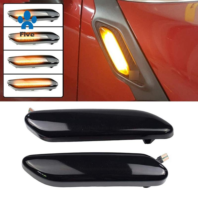 Car Dynamic Amber Led Front Fender Side Marker Light Turn Signal Lamp ...