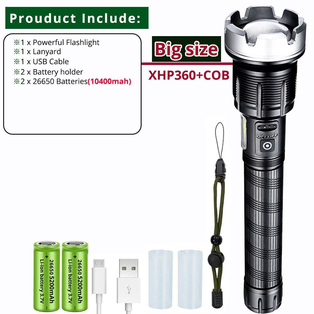XHP360 lampu suluh led terang jarak jauh 50000 Zoomable Flashlight led ... XHP360 lampu suluh led terang jarak jauh 50000 Zoomable Flashlight led ...