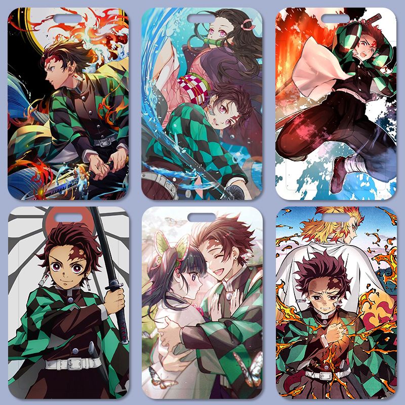 Anime Cartoon Demon Slayer Kamado Nezuko DIY Student School Campus ID ...
