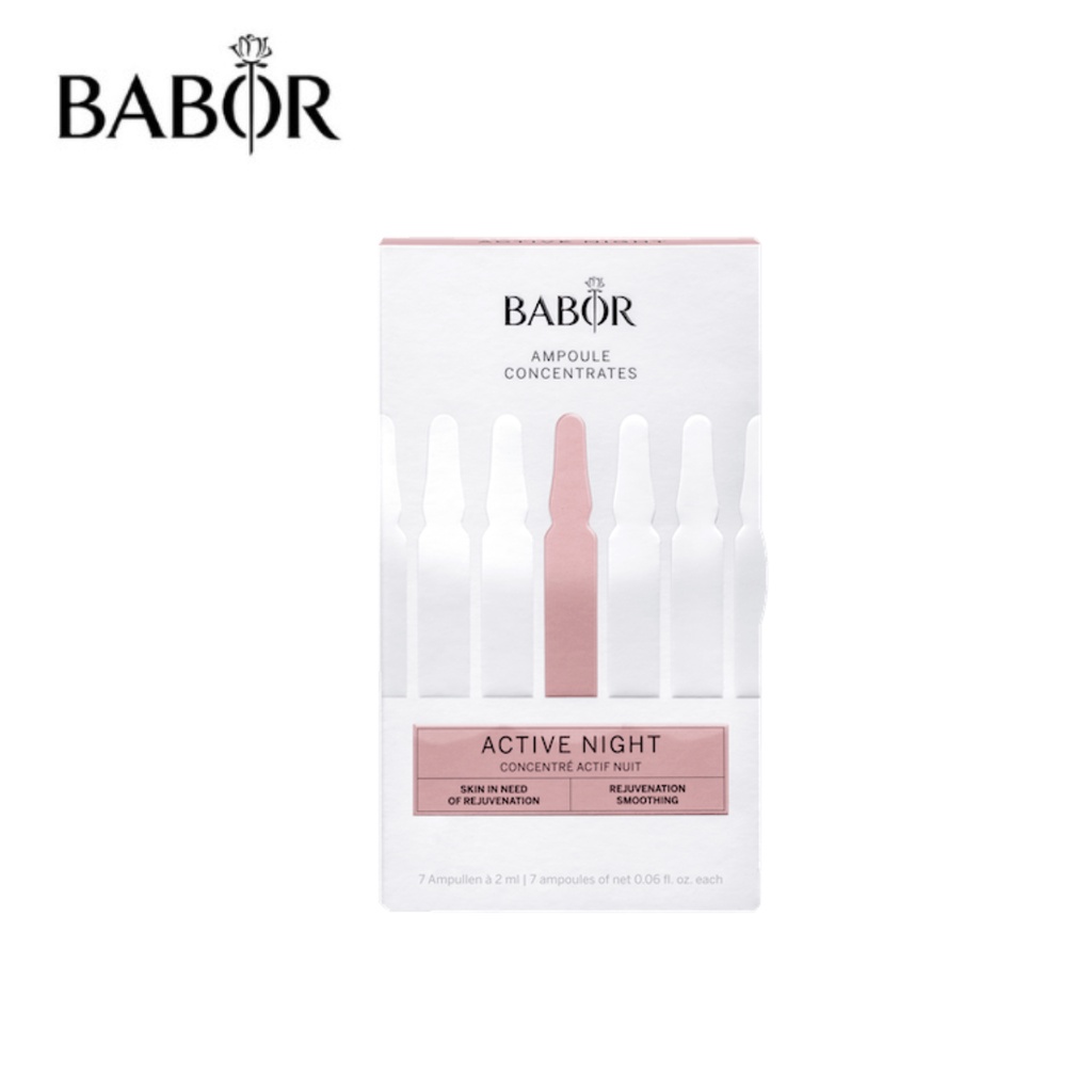 BABOR Active Night Ampoule Concentrate (7 x 2 ml) - Anti-Aging Ampoule ...