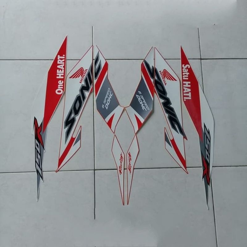 PUTIH MERAH Honda sonic 150r 2019 2020 2021 2022 se red and white body ...