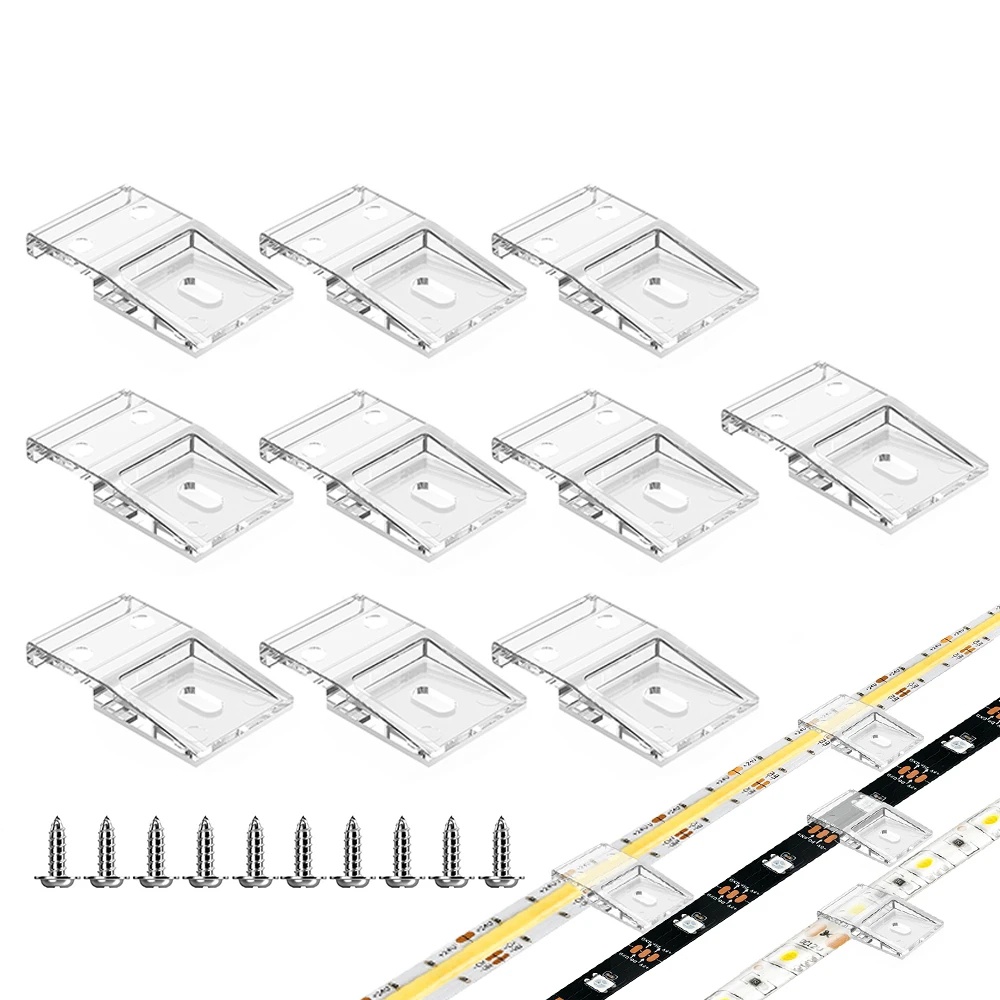 20 Pcs Self-adhesive Clip with Screw for 10mm PCB WS2812B WS2811 WS2815 ...