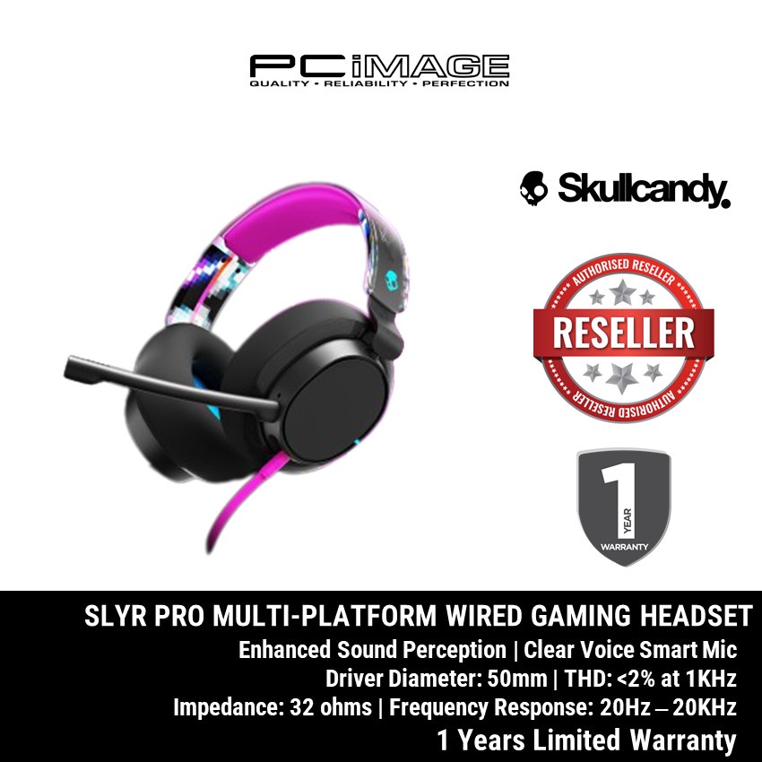 SKULLCANDY SLYR Pro Multi Platform Over Ear Gaming Wired Headphone ...