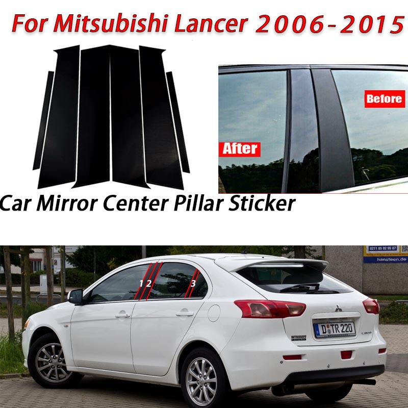 Mitsubishi Lancer Glossy Black Car Door Window Center Column B C Pillar ...