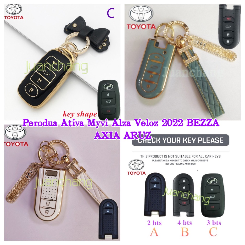 Perodua Ativa Myvi Alza Veloz 2022 BEZZA AXIA ARUZ Car TPU Key Cover ...