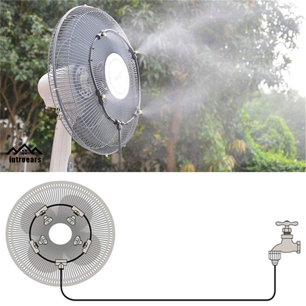 INTR Outdoor Patio Breeze Fan Spray Kit Spray Line + 6 Nozzles ...