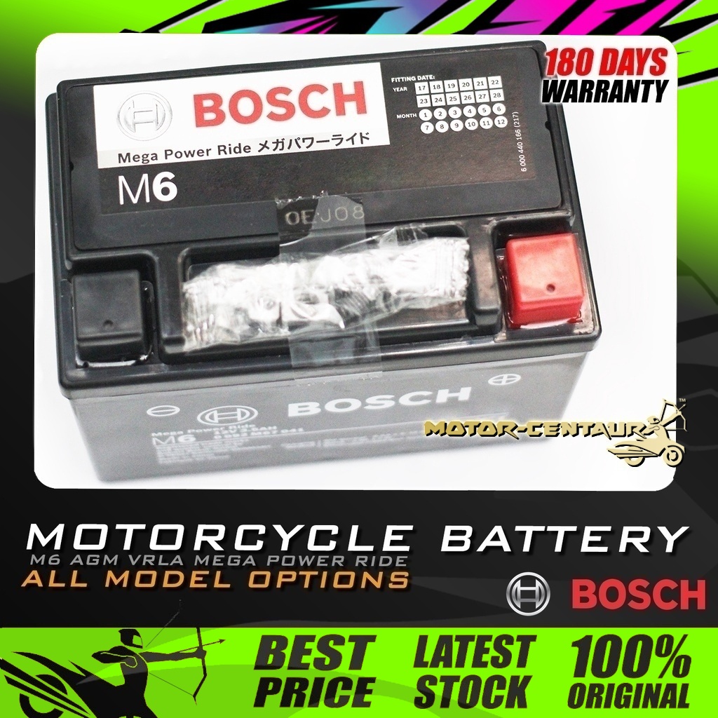 BATERI MOTOSIKAL BOSCH AGM BATTERY FOR NMAX,NVX,VARIO,RS150,RSX,BELANG ...