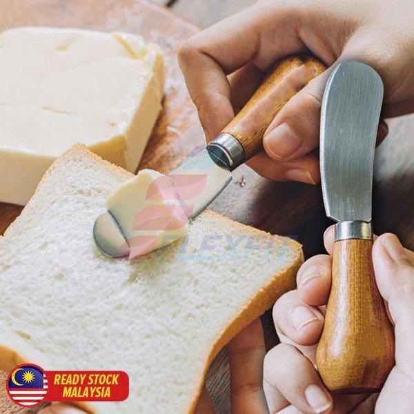 Flexfitt Butter Knife with Wooden Handle Pisau Mentega dengan Pemegang ...