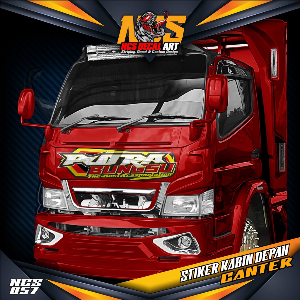 PUTRA BUNGSU Front Cabin Decal Sticker All Canter Trucks, Ragasa, Tepak ...