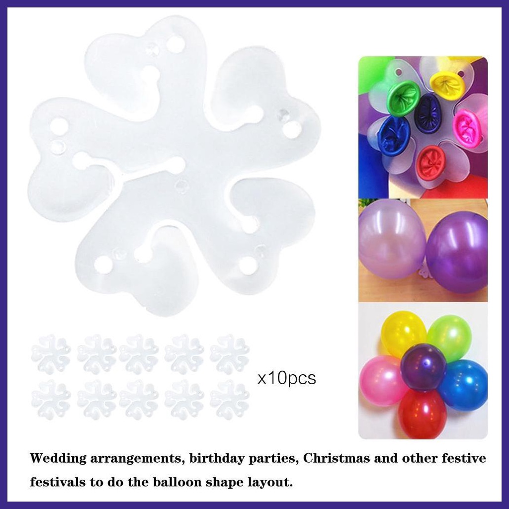 Balloon Clips for Balloon Arch 10Pcs Plum Blossom Shaped Balloon ...