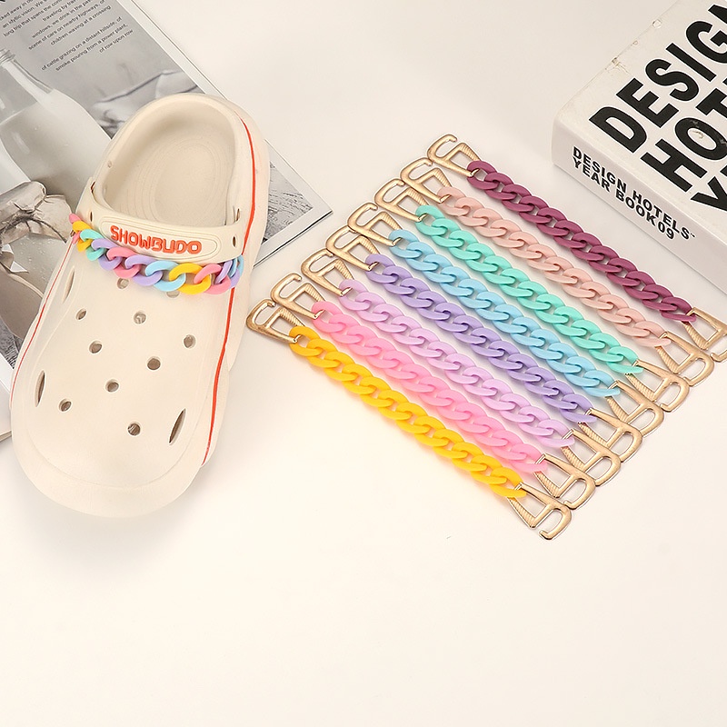 Crocs Gibbits Hole Shoes DIY 22CM Colorful Chain Accessories Shoe ...