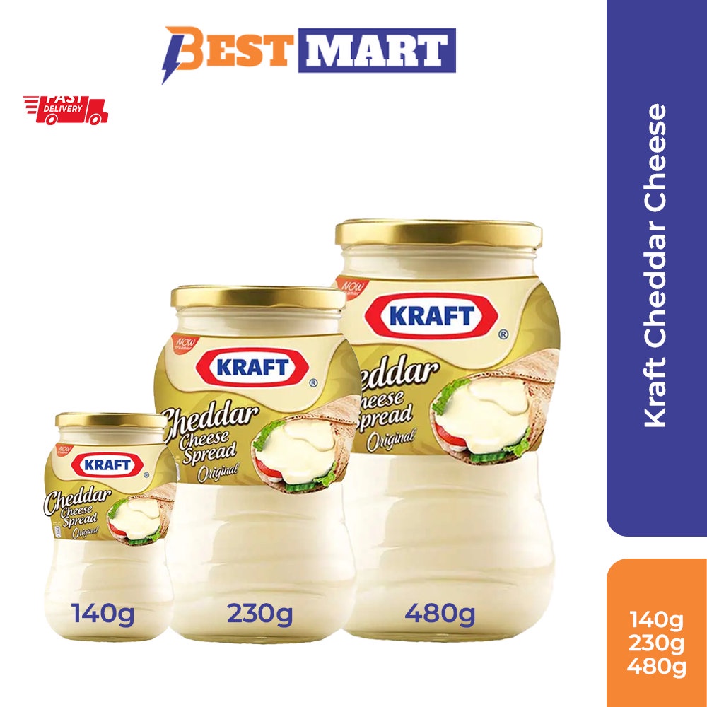 Kraft Cheddar Cheese Spread (140g / 230g / 480g ) جبنة كرافت شيدر | Shopee Malaysia